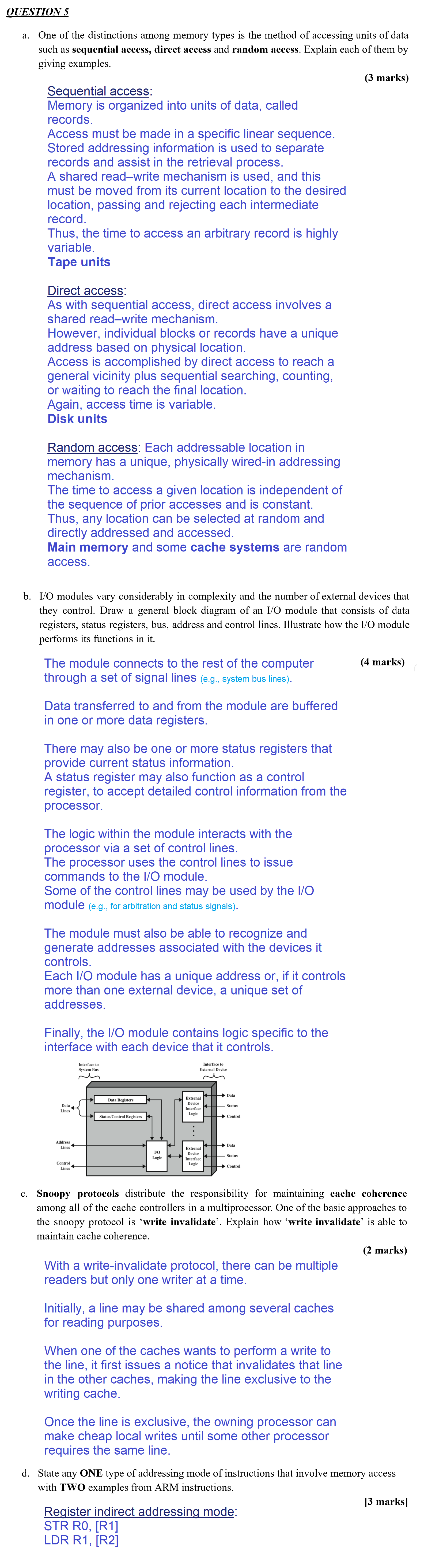 Exam questions - TSN 1101